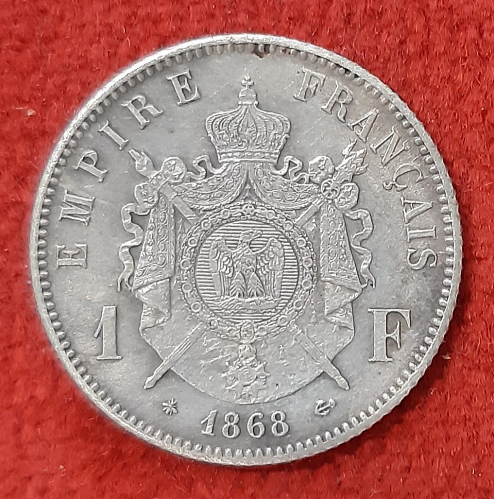 1 Franc Argent Napoléon III 1868 A. Paris - 7 Collections - Monnaies ...