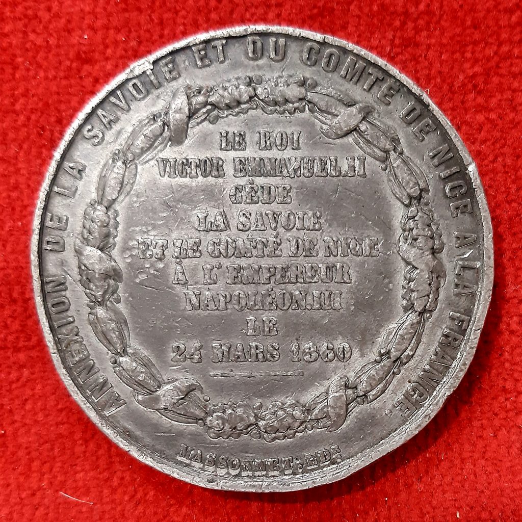 Médaille Napoléon III 1860. Annexion Savoie et Comté de Nice - 7 ...